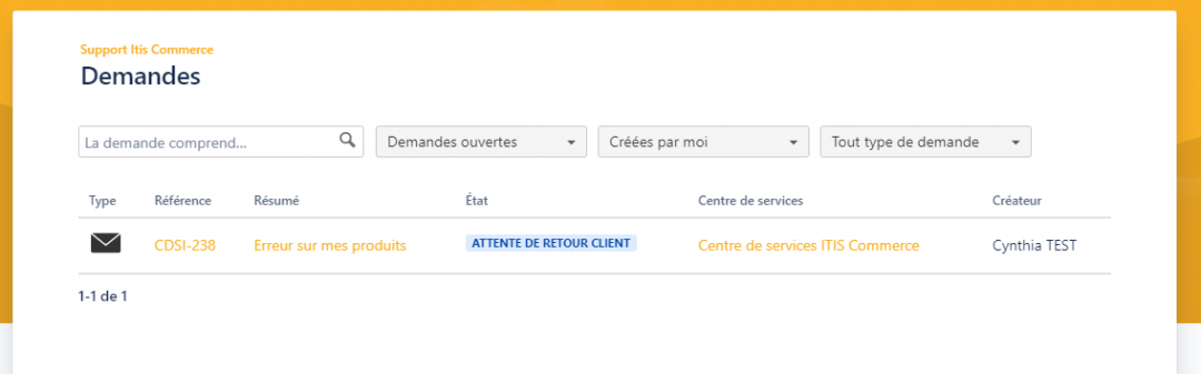 Guide de l’Espace Assistance ITIS Commerce